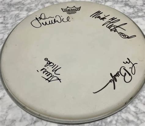 Lot Detail Fleetwood Mac Group Signed Large Remo Drumhead 4 Sigs