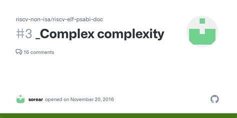 Complex Complexity Issue Riscv Non Isa Riscv Elf Psabi Doc GitHub
