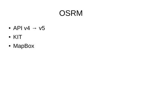 Osrm Open Source Routing Machine Odp