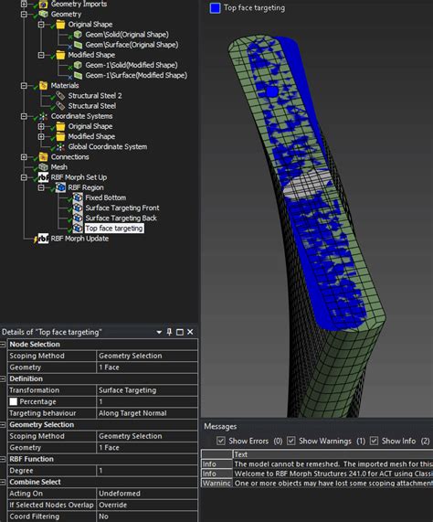 RBF Morph A Journey Of Morphing An Existing Ansys Mechanical Mesh Into A Target Geometry PADT