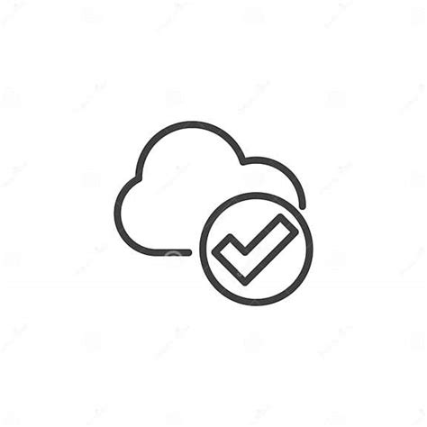 Cloud Access Line Icon Stock Vector Illustration Of Mark 278378770