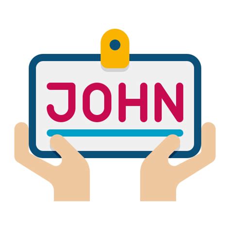 Name Tag Flaticons Flat Icon