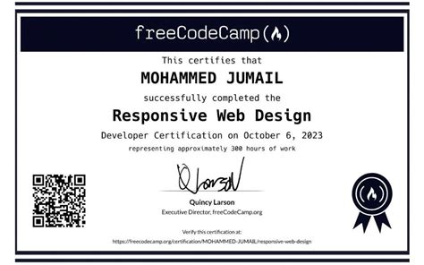 mohammed jumail on linkedin freecodecamp webdesign