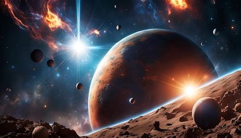 Premium Photo Outer Space With Alien Planets And Explosion