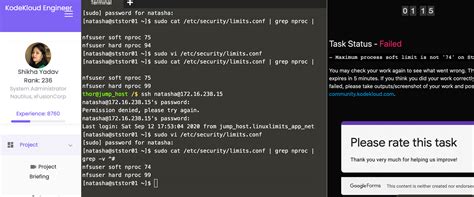 Linux Resource Limits Task KodeKloud Engineer KodeKloud DevOps Learning Community