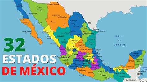 Mapa De La Republica Mexicana Con Sus Estados Y Capitales
