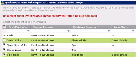Synchronize Record Documents With Revit Newforma Project Center Help