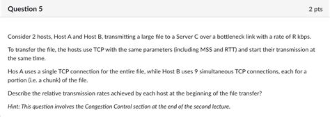 solved consider 2 hosts host a and host b transmitting a
