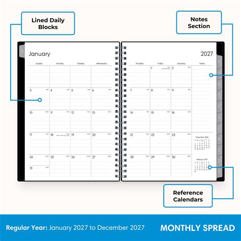 2027 Professional Weekly Monthly 5 875x8 625 Planner Enterprise