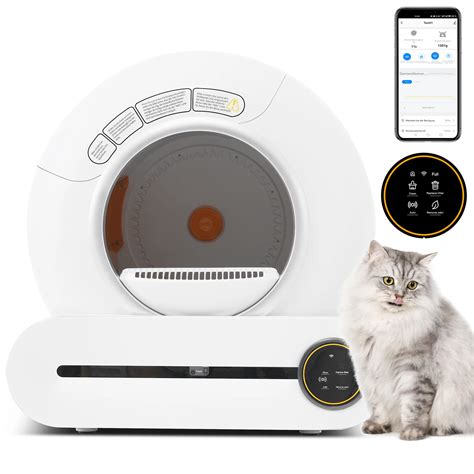 65l Adaptive Self Cleaning Litter Pan For Multiple Cats Infrared