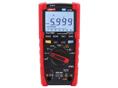 Uni T True Rms Solar Multimeter Ut196