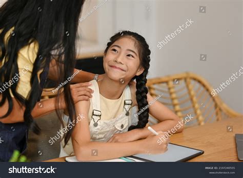 Mother Cheer Her Babe Do Homework Stock Photo Shutterstock