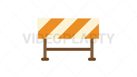 Construction Barrier Icon Royalty Free Stock Animation Videoplasty