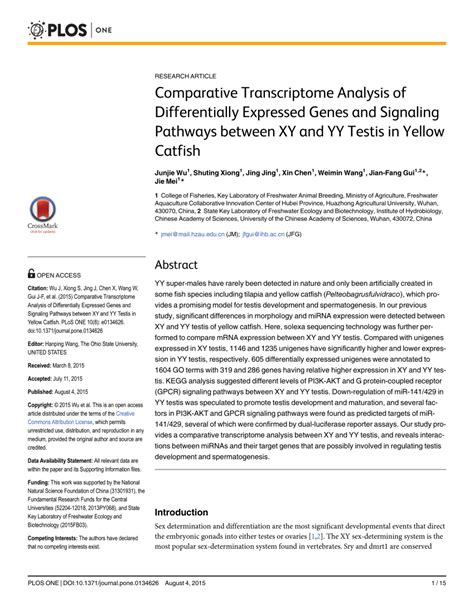 Pdf Comparative Transcriptome Analysis Of Differentially Expressed