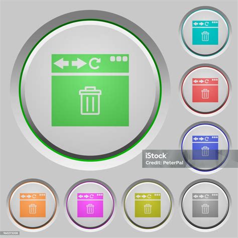 Browser Delete Push Buttons Stock Illustration Download Image Now Applying At The Edge Of