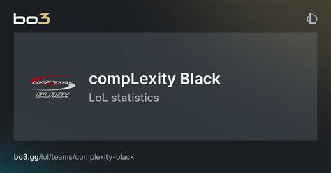 Complexity Black Lol Stats Team Standings And Match Statistics