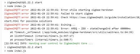 Cant Open Zigbee To MQTT Becuase 21 11 02 21 33 29 ERROR MainThread Supervisor Api Ingress