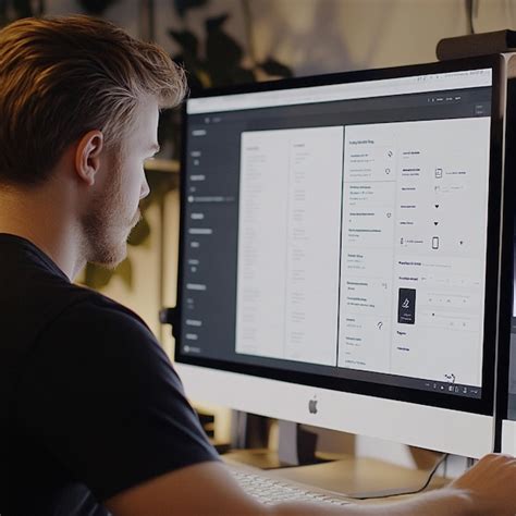 a designer reviewing user flow and navigation for a web application premium ai generated image