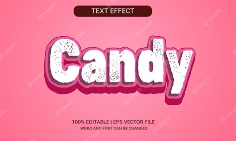 Premium Vector Candy Gradient Text Effect