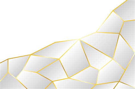 금색 선이 있는 흰색 기하학적 패턴 배경입니다 추상 비즈니스 배너입니다 기술 벽지 벡터 일러스트 레이 션 미래 최소 사치 0명에 대한 스톡 벡터 아트 및 기타 이미지