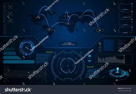 Abstract Ui Hud Interface Screen Global Stock Vector Royalty Free Shutterstock