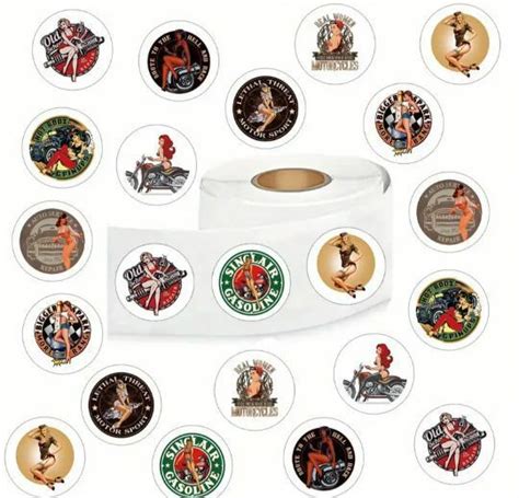 Free ↗️new⭕ 10 1 Vintage Pin Up Girl Stickers ⭕ Set 2 Of 2