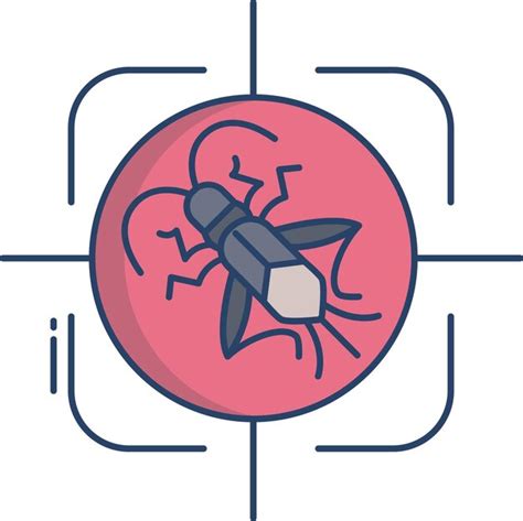 Premium Vector Insect Detection Linear Color Illustration