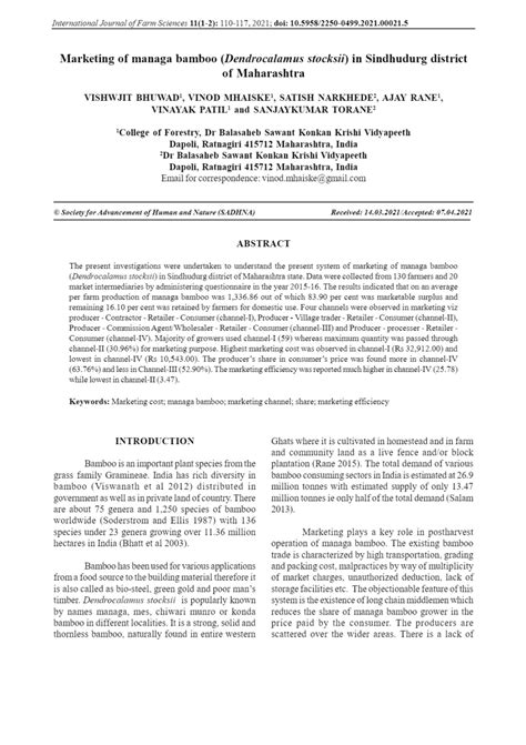 Pdf Bamboo Marking April 2021