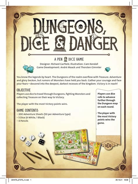 dungeons dice and danger instructions pdf