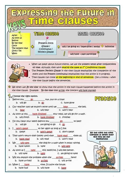 Zero And First Conditional And Future Time Clauses Exercises Design Talk
