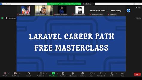 Free Masterclass On Laravel Career Path Batch 2 Youtube