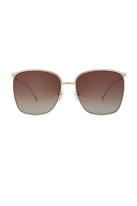 Diff Eyewear Vittoria In Gold And Brown Gradient Revolve