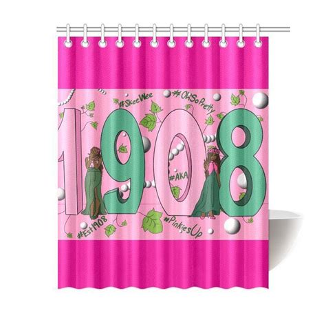 Alpha Kappa Alpha 1908 Sorority T Shower Curtain Designs By Dij