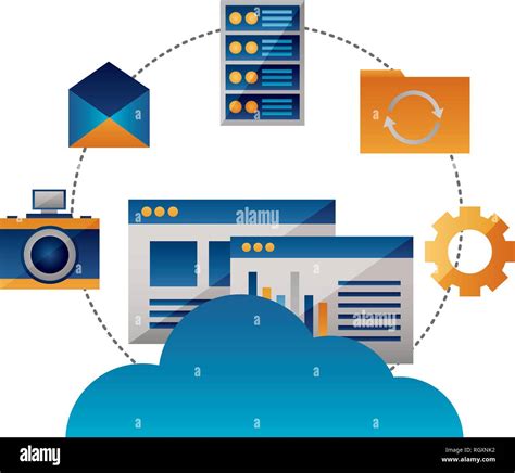 Cloud Computing Data Information Connection Stock Vector Image And Art