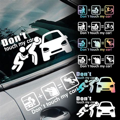 Dont Touch My Car Cartoon Personalized Car Sticker Car Window