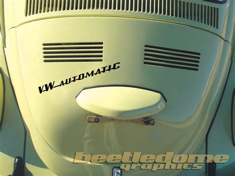 Vw Decklid Vw Automatic Emblem Script Vinyl Decalstickers Bug Ghia