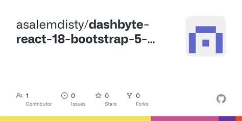 github asalemdisty dashbyte react 18 bootstrap 5 dashboard template