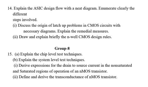 Solved Explain The ASIC Design Flow With A Neat Diagram Chegg