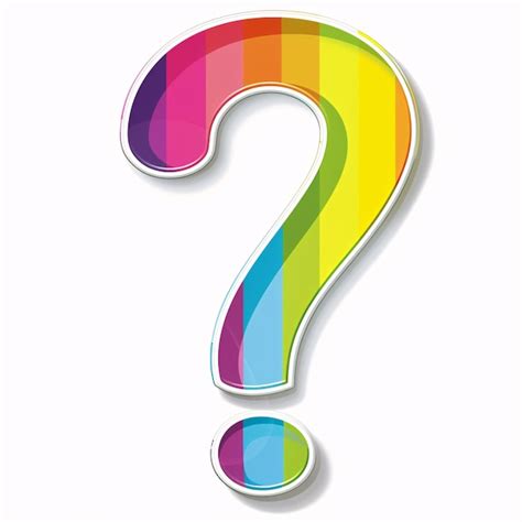 Premium Photo Question Mark With LGBT Colours On A Plain Background