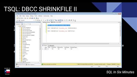 Tsql Dbcc Shrinkfile Part Ii Youtube