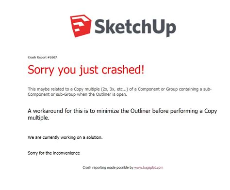 Outliner Bug Splat Copy Multiple SketchUp SketchUp Community