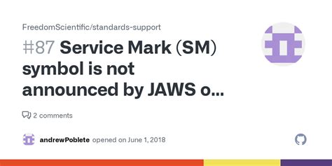 Service Mark Sm Symbol Is Not Announced By Jaws On Ie · Issue 87