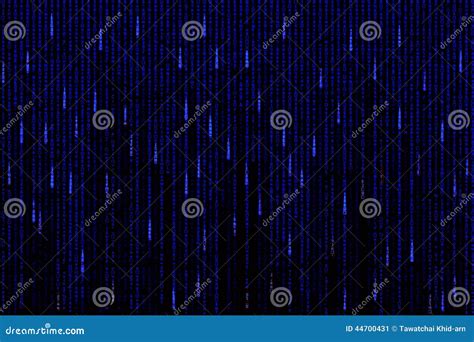 Blue Matrix Background Computer Generated Stock Illustration