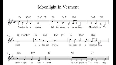 Moonlight In Vermont Carl Suessdorf John Blackburn Youtube