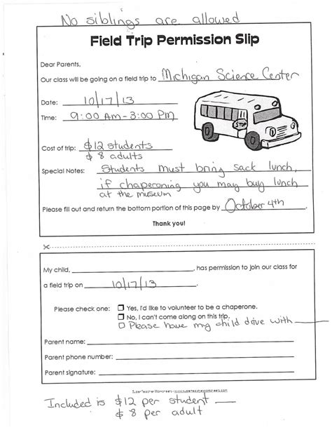 Free Printable Field Trip Permission Form Printable Forms Free Online