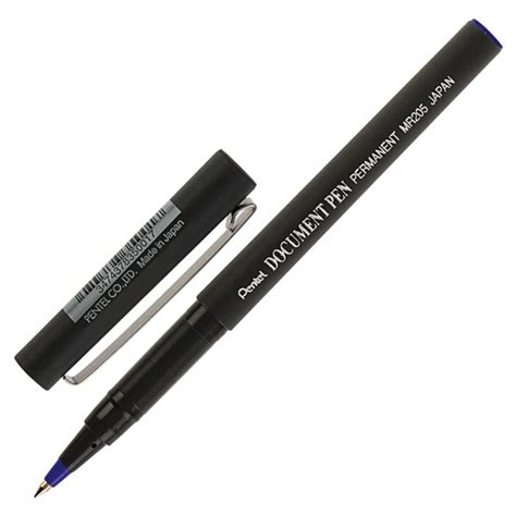 Ручка-роллер PENTEL (Япония) "Document Pen", СИНЯЯ, корпус черный, узел ...