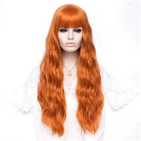 26 Inches Long Wavy Wig With Bangs Chastity Cage Co