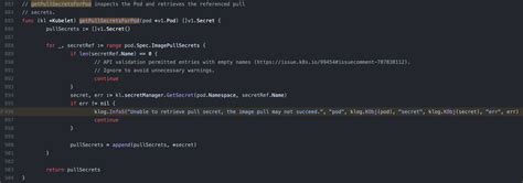 K8schain Does Not Ignore Missing Pull Secrets Like Kubernetes Does