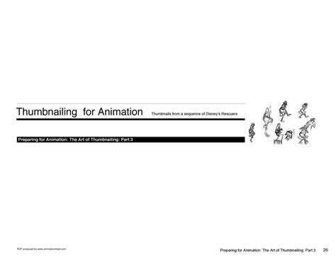 Thumbnaling For Animation Part 3 Animación 2d Pdf Produced By