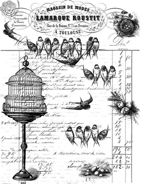 Vintage Bird Background Printable 10 Images Etsy Kaarten Maken Stempels Digi Stempels